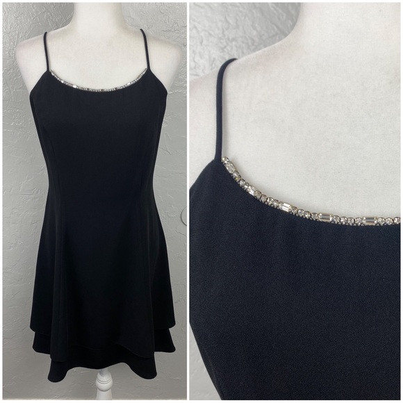 Unique Vintage | Dresses | Vintage Glam 9s Tiered Little Blackmini ...